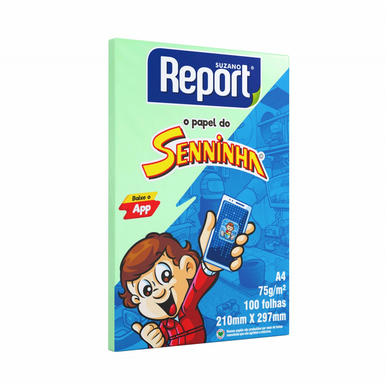 papel sulfite color a4 verde 210x297 pt100